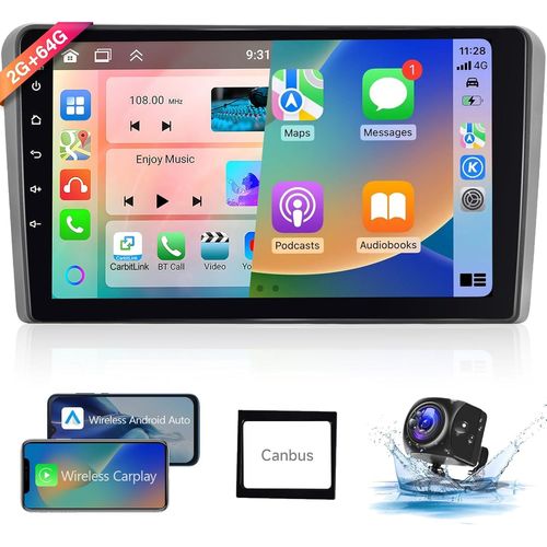 [8 C?ur 2+64G] Carplay Autoradio pour Audi A3 S3 RS3 8P 8V 2008-2012, 9 Pouces Ecran Tactile ...