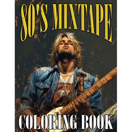 80's Mixtape Coloring Book: 1980s Nostalgia Coloring Pages For Adults ...
