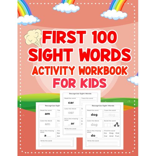 First 100 Sight Words Activity Workbook For Kids: Learn First 100 Most ...