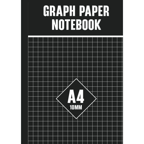 Graph paper: 10mm Graph Paper Notebook A4, 1cm Squared Paper Notebook, Quad Ruled A4 Pad, School ...