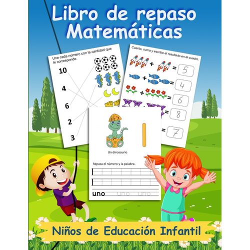Libro de Repaso Matemáticas para Niños de Educación Infantil: Cuaderno ...