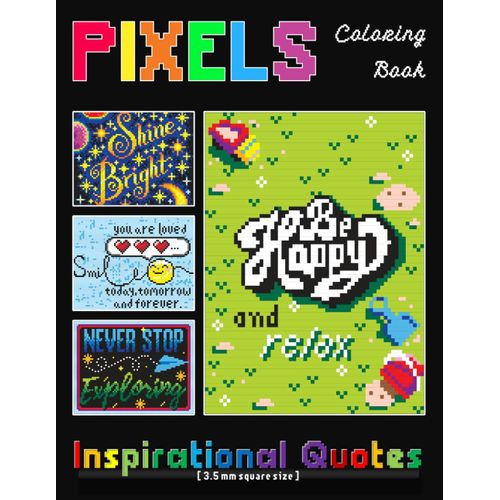 Pixel Coloring book: Inspirational Quotes - Color by number book for ...