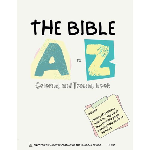 The Bible A to Z: Tracing and Coloring book: Trace and Color Bible ...