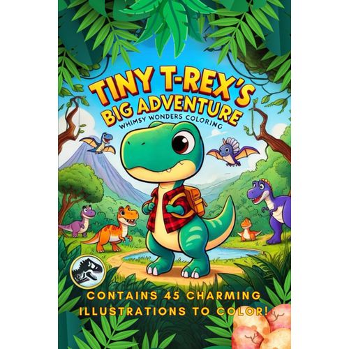 Whimsy Wonders Colorig: Tiny T-Rex's Big Adventure: Dinosaur Adventure Coloring Book for Kids ...
