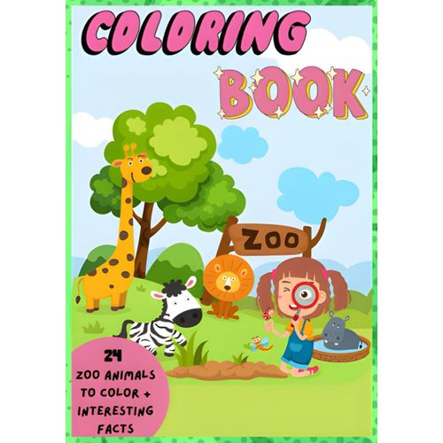 Zoo animals Coloring Book: Zoo Animals Coloring Book and Fun Facts ...