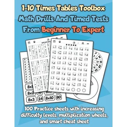 1-10 Times Tables Toolbox Math Drills And Timed Tests From Beginner To ...