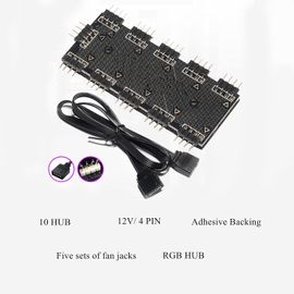 10-Channel RGB Hub Computer PC Mod Motherboard RGB Fan Extension Cable ...