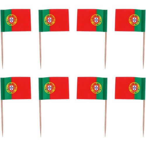 100 Pièces Portugal Drapeau Portugais Cupcake Toppers Picks en Bois ...