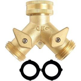 BORDTRACT R¿¿partiteur De Tuyau D'arrosage En Laiton, Raccord De Tuyau ¿¿ 2 Voies Robuste ...