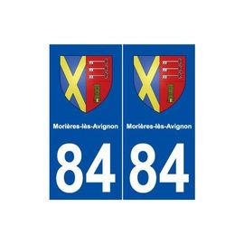 84 Morières-lès-Avignon blason autocollant plaque stickers ville ...