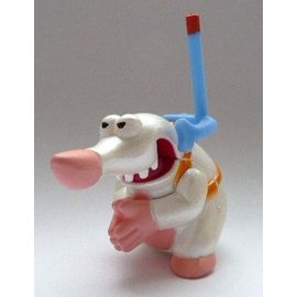 Figurine Kinder 2006 "Taupes Espions À La Plage" Taupe blanche, ailerons de requin dans le dos ...