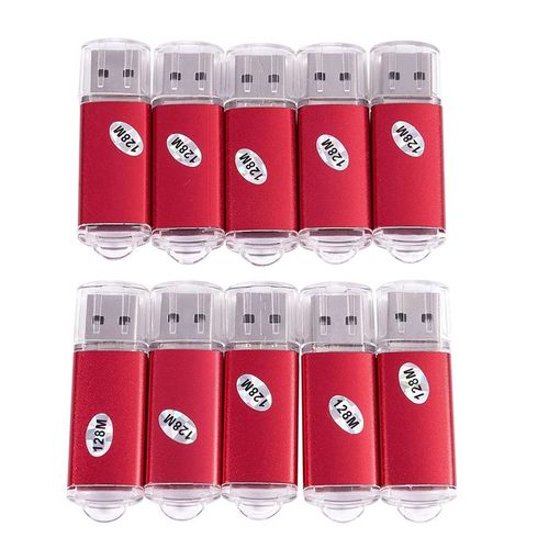 10Pcs USB Flash Drive 128 MB Key Chain Flash Memory Drive U-Disk for ...
