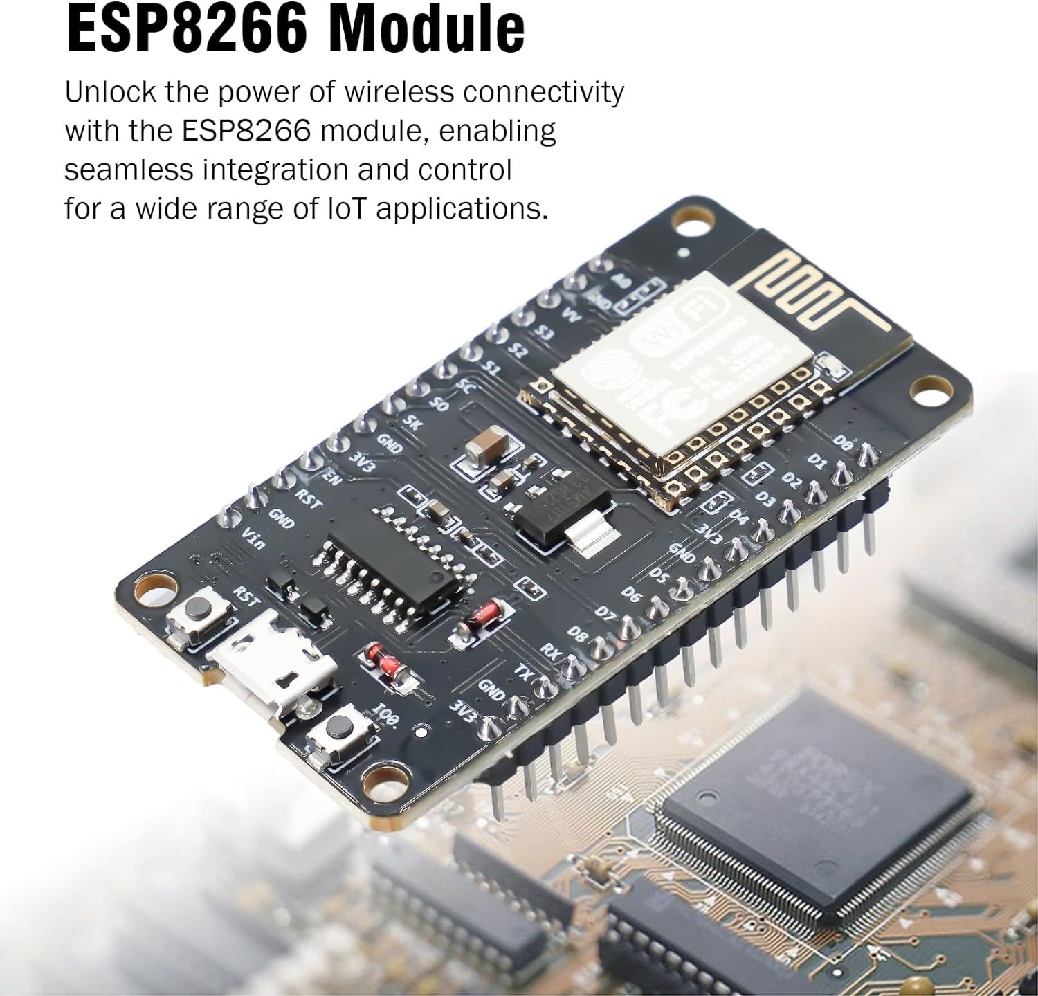 ESP8266 NodeMCU Lua V3 WiFi Module ESP8266 NodeMCU ESP-12F Carte de Développement avec CH340 ...