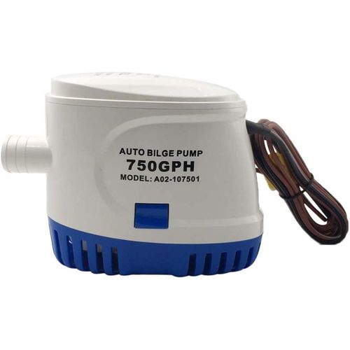 12V 750GPH Pompe de Cale Automatique, Pompe ¿¿ Eau de Cale de Bateau Submersible Automatique ...