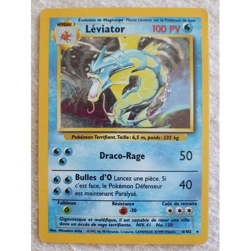 Carte Pokemon LÉVIATOR ED1 06/102 - SET DE BASE -HOLO | Rakuten