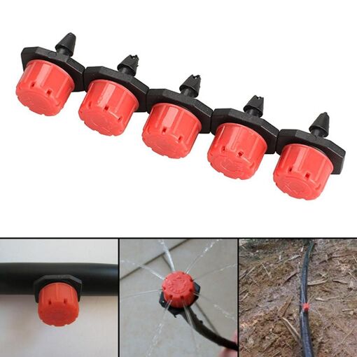 100 Pièces Micro Débit Goutteur Goutte À Goutte Tête 1/4 Pouces Tuyau ...