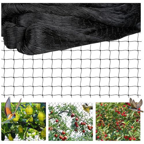 15m X 15m Réseau Audacieux Filet Anti Oiseaux, Filet Protection Oiseaux Noir, Poules, Voliere ...