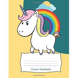 Unicorn Notebook: Composition Book (cute Unicorn Collection) Lined ...