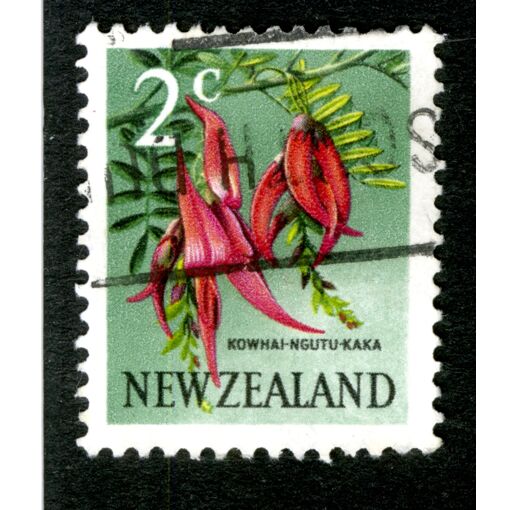 Timbre Oblitéré New Zealand, Kowhai-Ngutu-Kaka, 2c | Rakuten