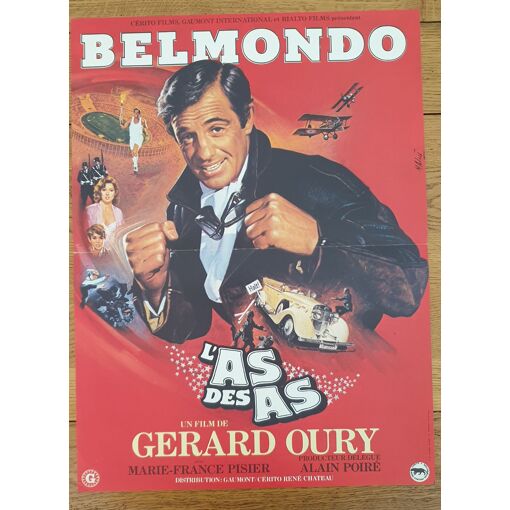 Affiche du film L' As de As avec Jean Paul Belmondo 40x60 | Rakuten