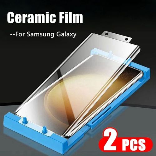 2 Film Ceramique Protection Ecran + Gabarit Pose pour Samsung ...
