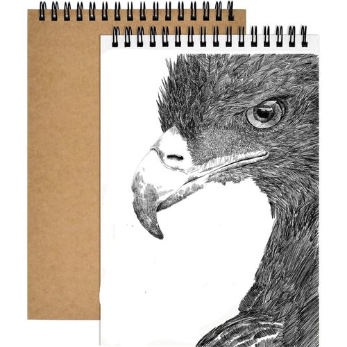 2 Pack Carnet de Croquis A6, Spirale Cahier de Dessin Sketchbook, 60 ...