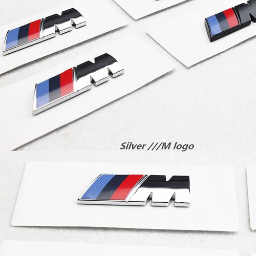 2 pcs Argent M Performance logo emblème badge BMW E36 E39 E46 E90 E60 ...