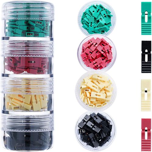 200 Pieces Standard Computer Jumper Caps with Handle Pin Shunt Short ...
