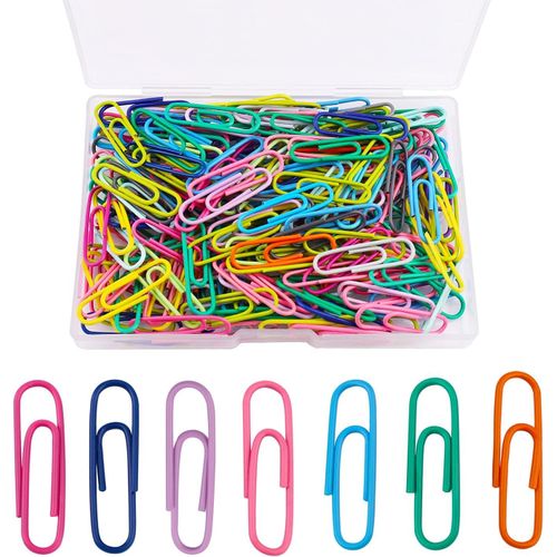 200 Pièces Trombones Colorés, Petits Trombones en Métal Paper Clips ...