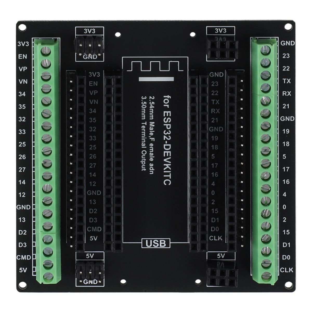 Carte d'extension ESP32 pour ESP-WROOM-32 ESP32-DevKitC GPIO 1 dans 3 modules 38 broches | Rakuten
