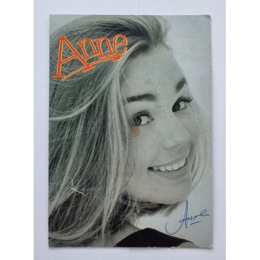 Carte photo de la chanteuse Anne ( Anne Meson ), de Disney, avec ...