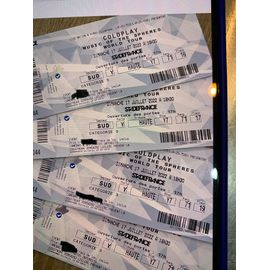 Billets concert Coldplay 17/07/22 - Lot Musique | Rakuten