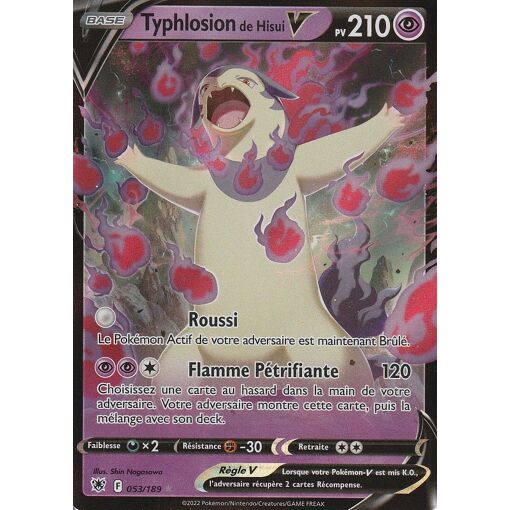 Carte Pokemon - Typhlosion De Hisui V - 053/189 - ultra-rare - EB10 ...