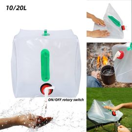 Sac à eau Portable pliable en PVC, Camping, seau à eau monté sur véhicule, conteneurs d'eau ...