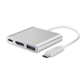 Adaptateur USB C vers HDMI, adaptateur multiport HDMI 3 en 1 de type C vers 4K, convertisseur ...