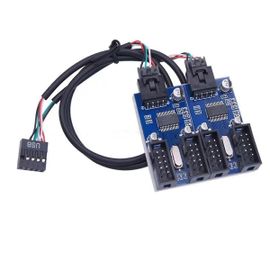 1 in 4 Adapter Cable Motherboard 9pin Connector Usb Pin Plug and Play ...