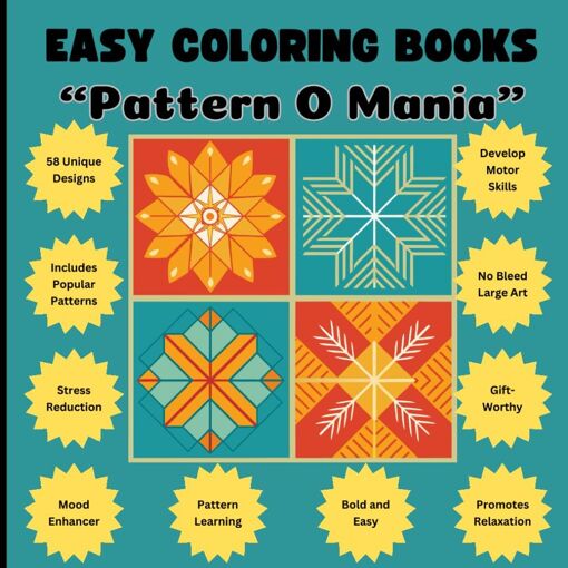 Pattern-O-Mania: A Coloring Book of Cute and Comfy Patterns for Adults ...