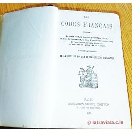 LES CODES FRANÇAIS édition augmentée DE LA NOUVELLE LOI SUR LE ...