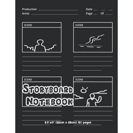 Storyboard Notebook: Blank Storybook Sketchbook | Panel Pages For ...