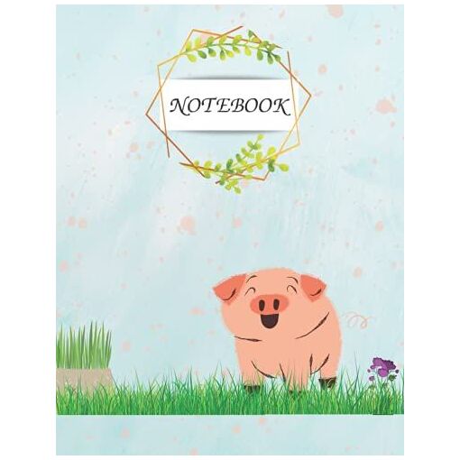 NOTEBOOK: Notebook, Cartoon Farm Animals Set, Cute, Cute, Bright 8.5x11 ...