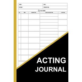 Acting Journal: Simple Audition Log Book Tracker, Track & Record ...