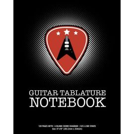 Guitar Tablature Notebook: Guitar Blank Chord Diagrams and Line Staves ...