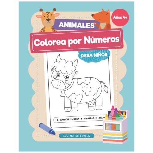 Animales Colorea por Números para Niños: Un libro de colorear por ...