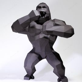 Low Poly King Kong Papercraft Kingkong Sculpture Modèles Famille Diy ...