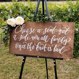 Panneau de bienvenue en bois pour mariage, entrée rustique, tableau de ...