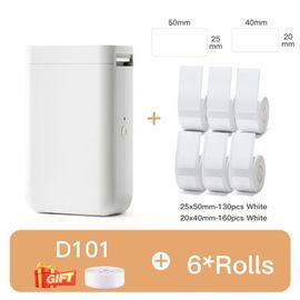 D101-6 Rolls mixte-b - imprimante'étiquettes Portable D101, Mini ...