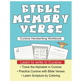 Cursive Handwriting Practice with Memory Bible Verses for Kids: Learn ...