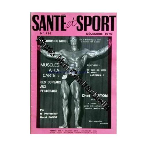 SANTE ET SPORT [No 126] du 01/12/1975 - CHET YORTON - HACKMAN - MUSCLES ...