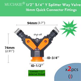 Adaptateur De Valve A 2 Voies Separateur En Y, Connecteur Rapide Pour ...