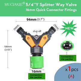 Adaptateur De Valve A 2 Voies Separateur En Y, Connecteur Rapide Pour ...